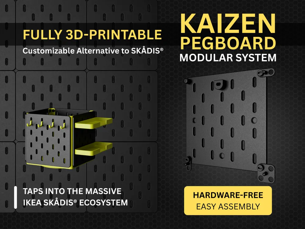 KAIZEN CUBE: Desktop Organizer - SKÅDIS compatible - Free 3D Print ...