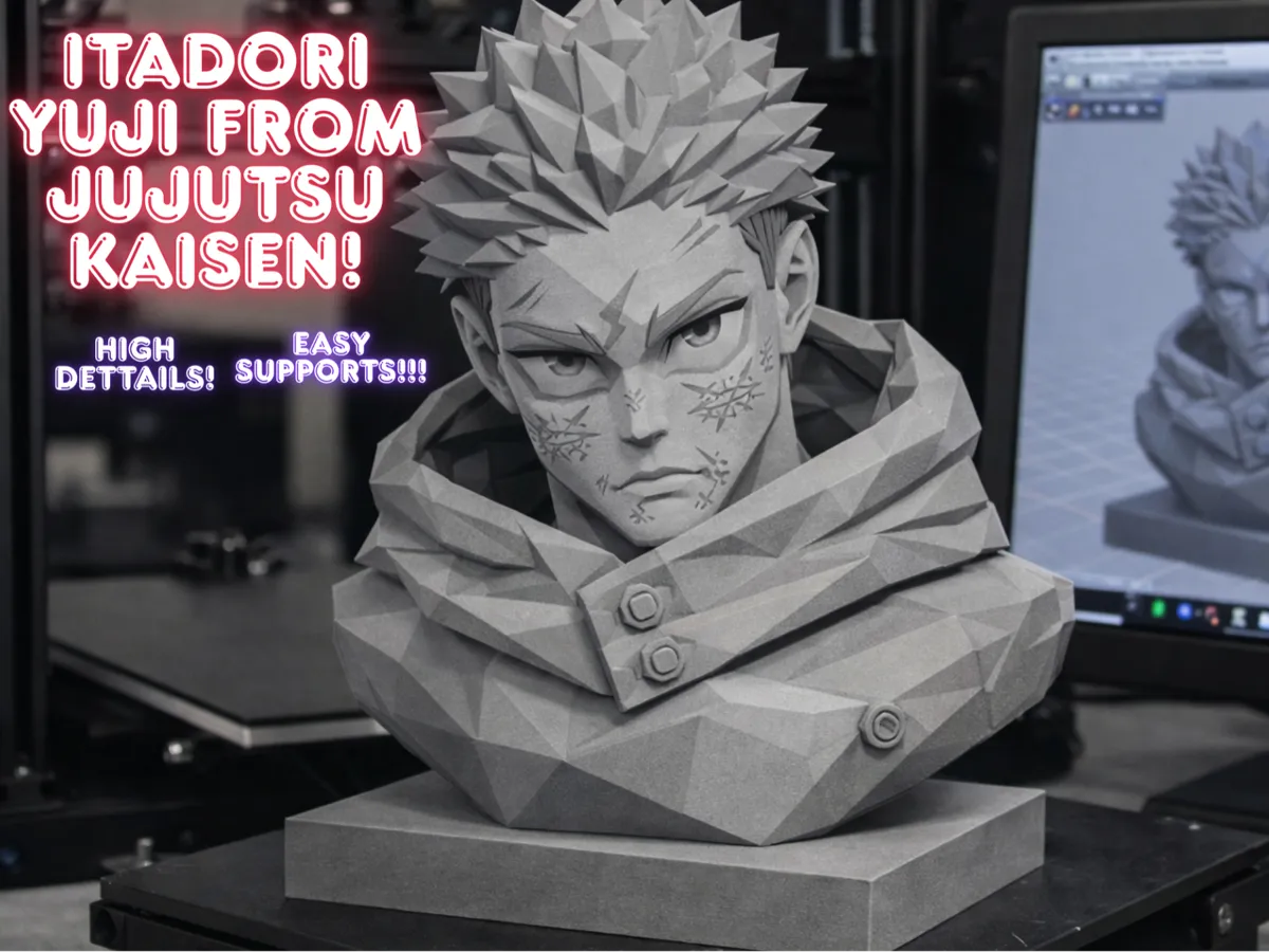 Yuji Itadori low poly - Free 3D Print Model - MakerWorld