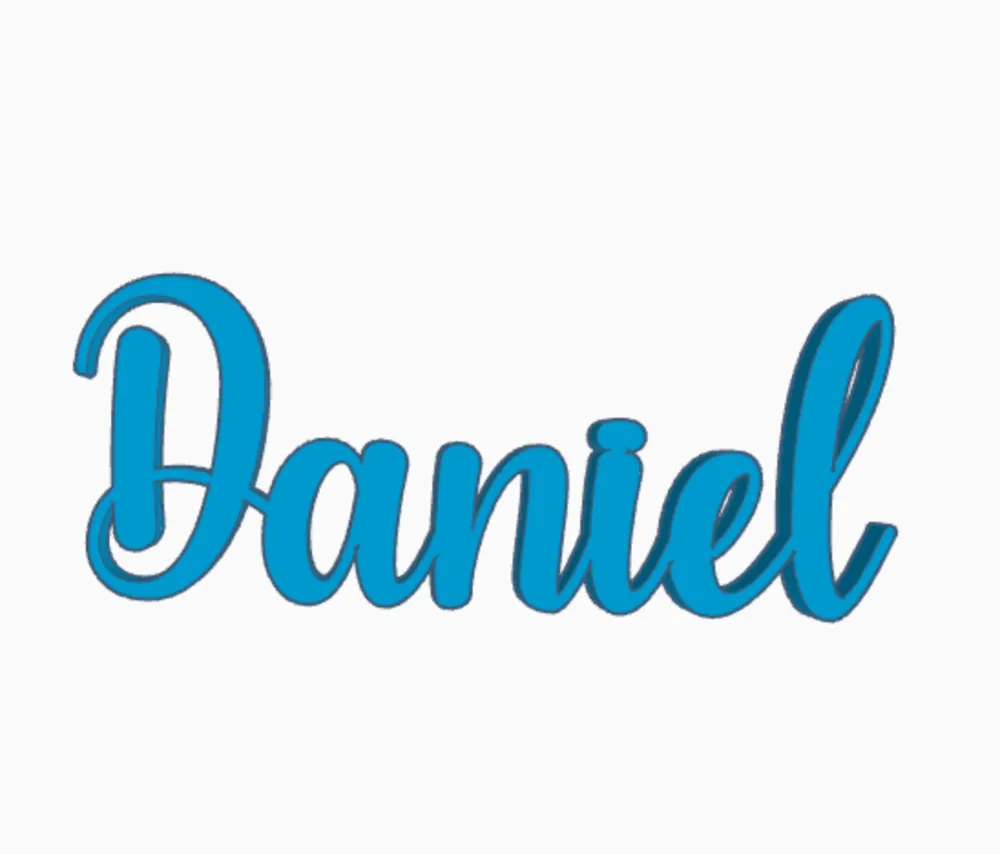 DANIEL name names ornament nameplate by meetoo333 - MakerWorld