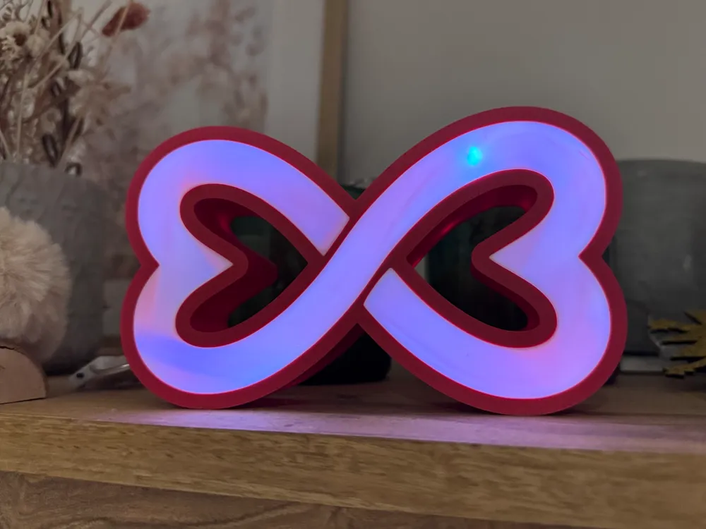 Infinity Symbol LED Lamp Valentine's Day by MarcoZ - MakerWorld