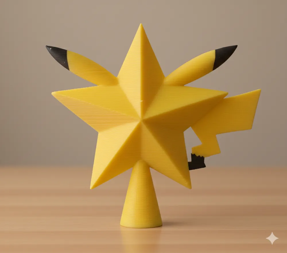 Pikachu Tree Topper - Free 3D Print Model - MakerWorld