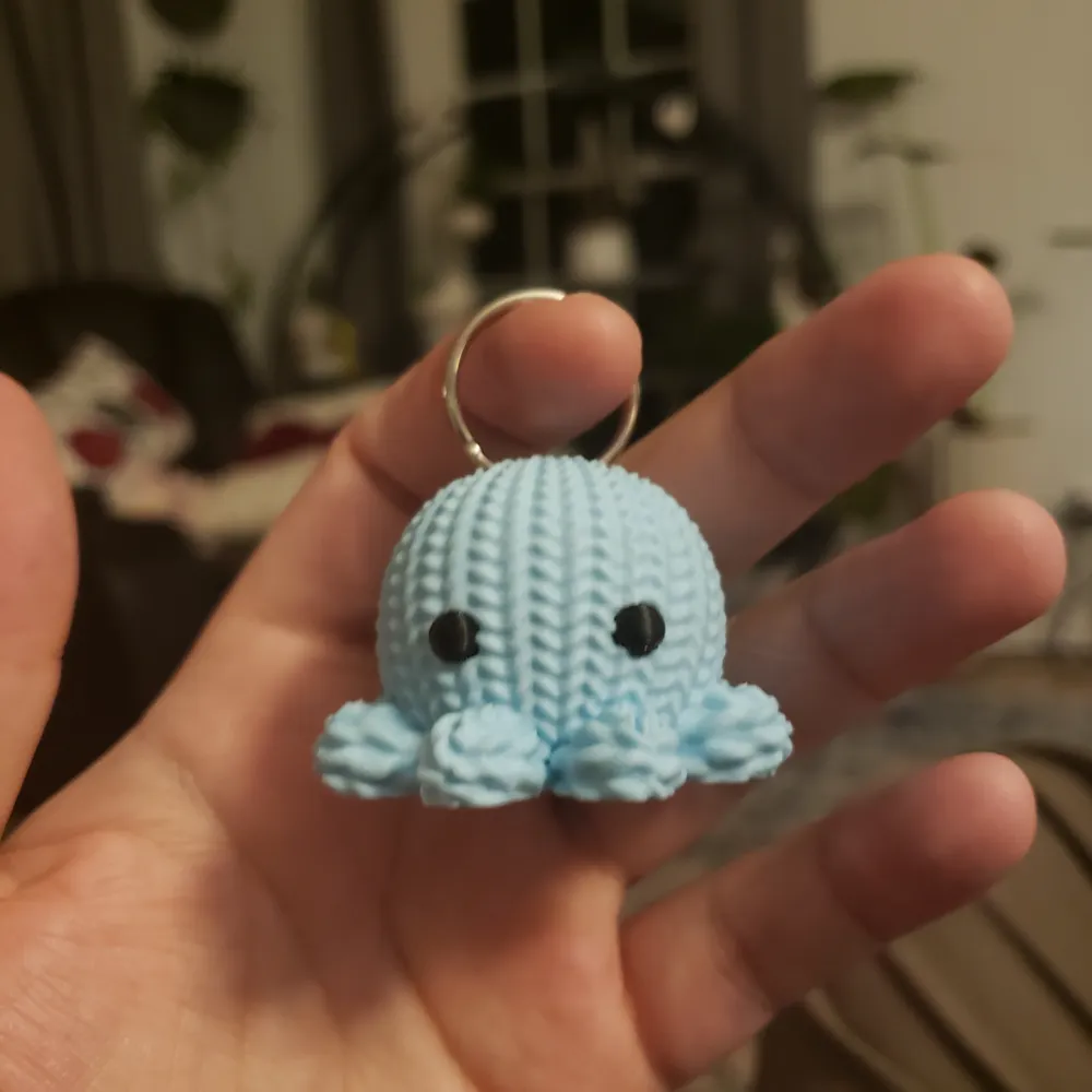 Octoplush - Amigurumi Baby Octopus Keychain - Free 3D Print Model ...
