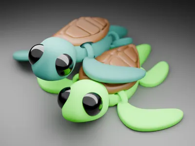 turtle 3d model free - MakerWorld