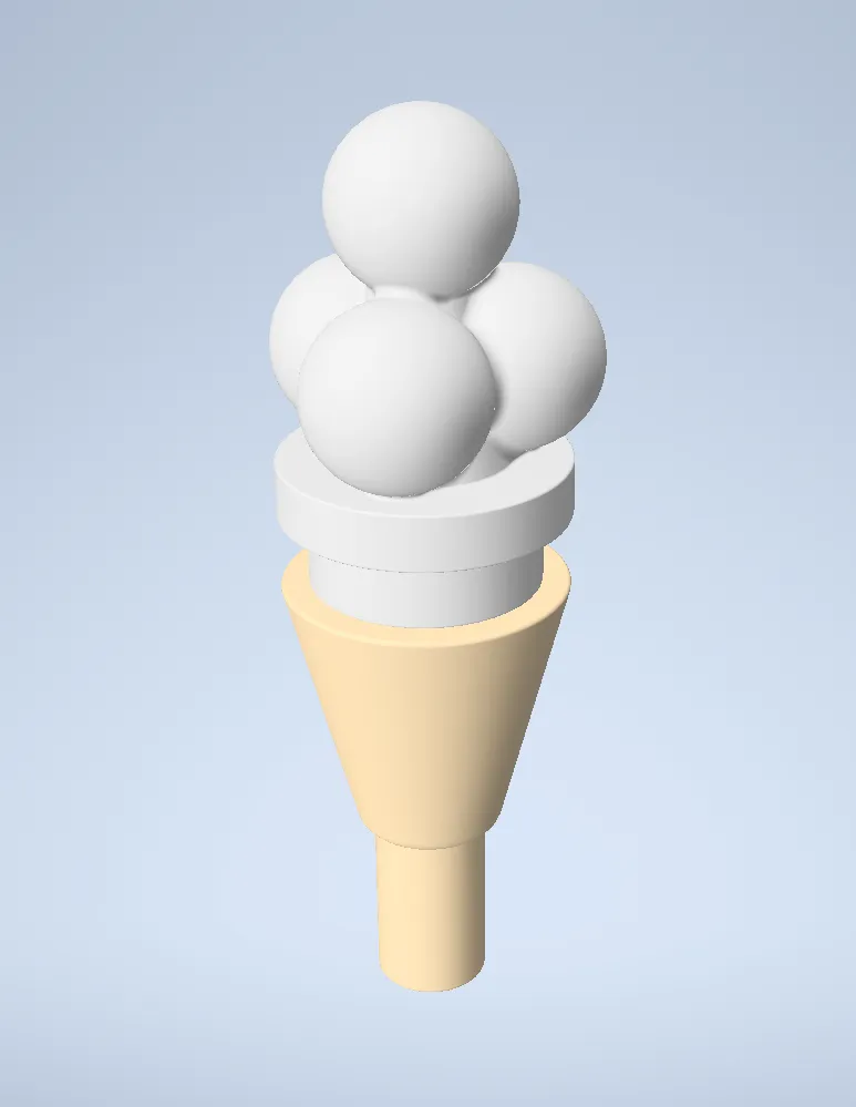 Brick inspired ice cream cone 10x scale by BrickGeek - MakerWorld