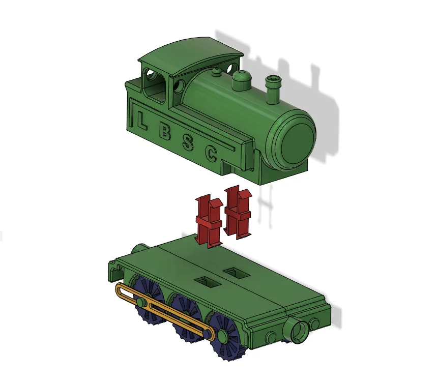 Mini Toy Steam Train, moving side-rods, SNAP TOGETHER, BUILT-IN ...