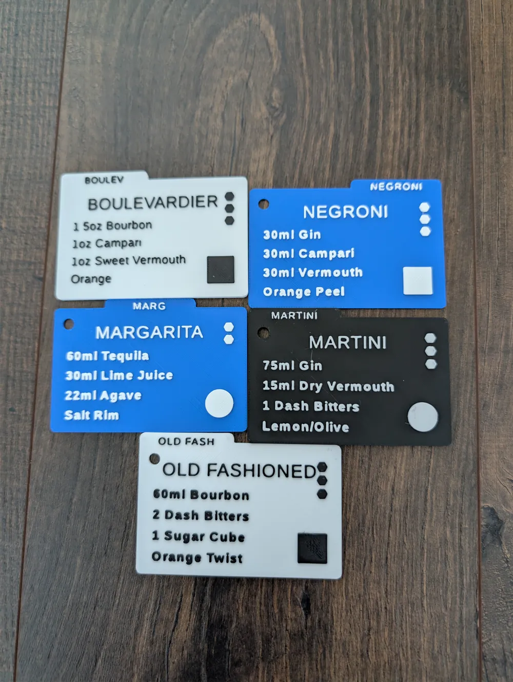 Cocktail Recipe Cards - Customizable - Free 3D Print Model - MakerWorld