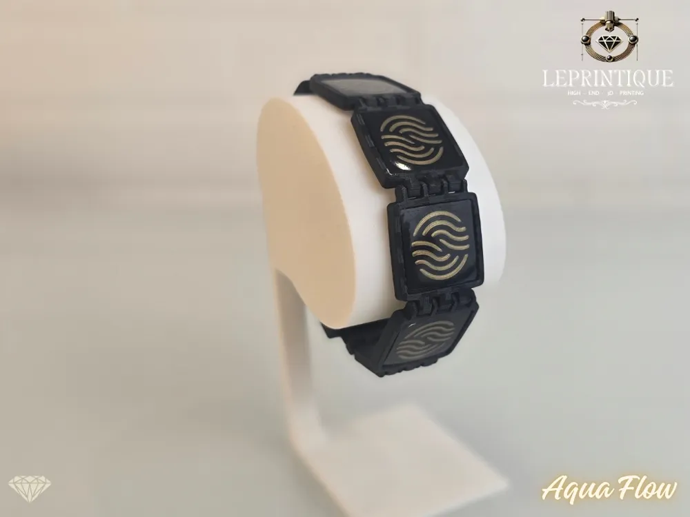 Designer Armband Aqua Flow by Leprintique - MakerWorld