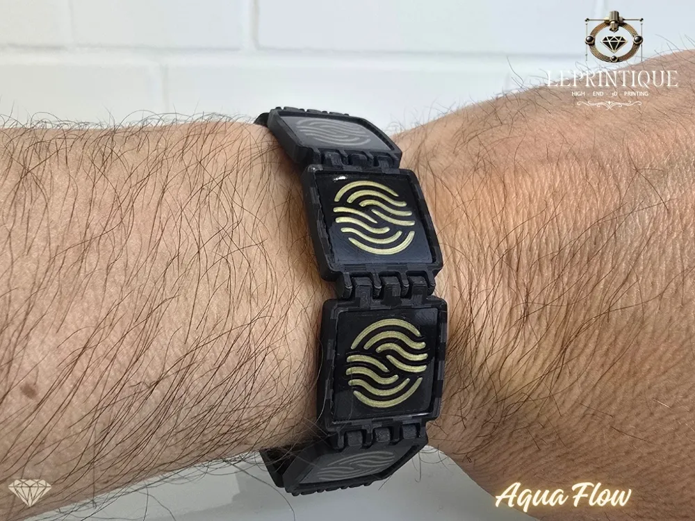 Designer Armband Aqua Flow by Leprintique - MakerWorld