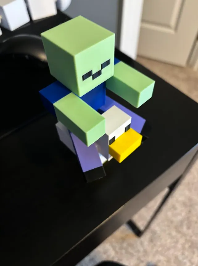 Chicken Jockey from minecraft by ZYX MakerWorld: Download Free 3D Models