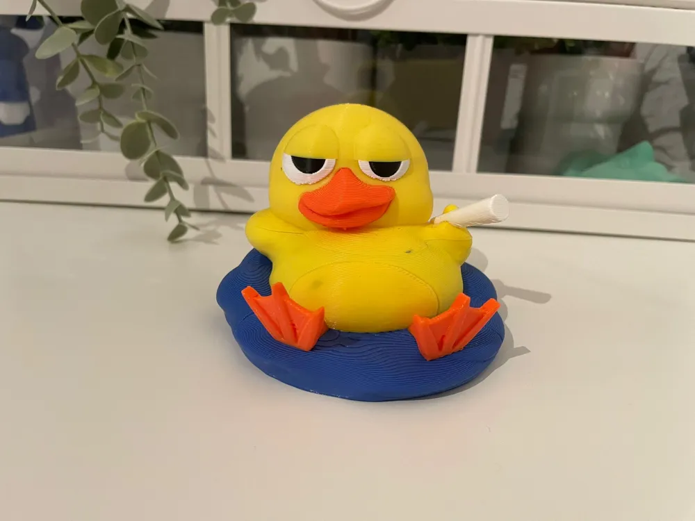 Relaxed Quack - Cute Stoner Duck - Free 3D Print Model - MakerWorld