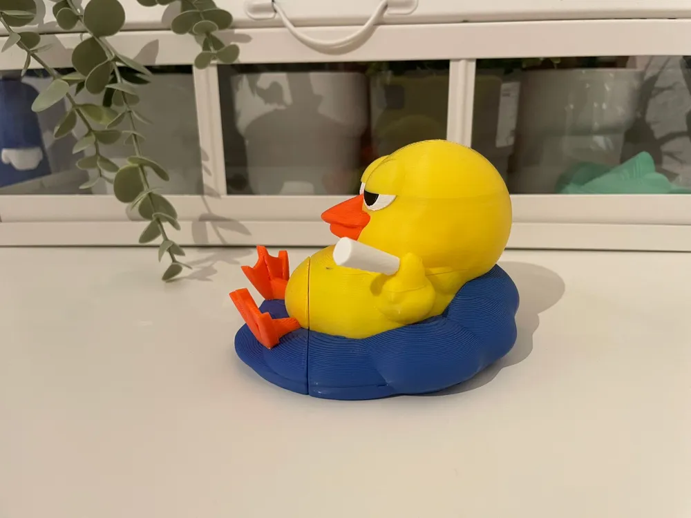 Relaxed Quack - Cute Stoner Duck - Free 3D Print Model - MakerWorld