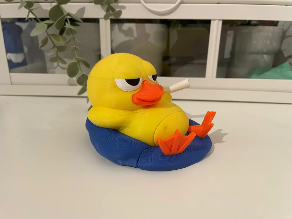 Relaxed Quack - Cute Stoner Duck - Free 3D Print Model - MakerWorld