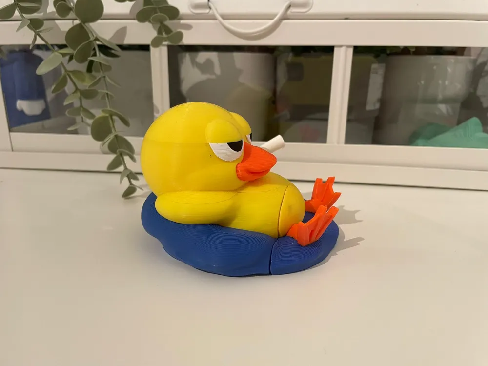 Relaxed Quack - Cute Stoner Duck - Free 3D Print Model - MakerWorld
