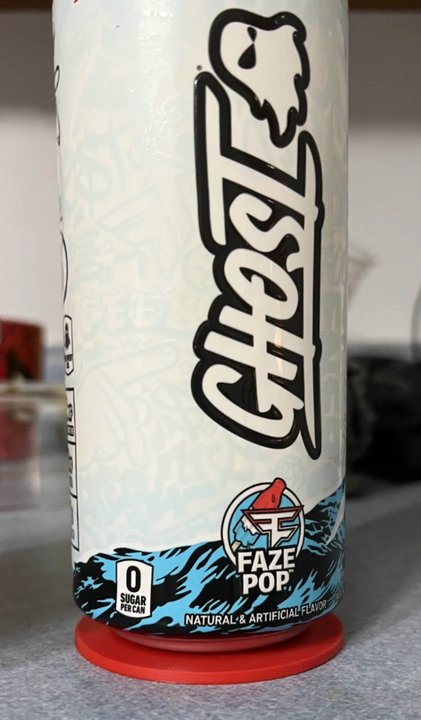 Ghost Energy Drink Can Coaster - Free 3D Print Model - MakerWorld