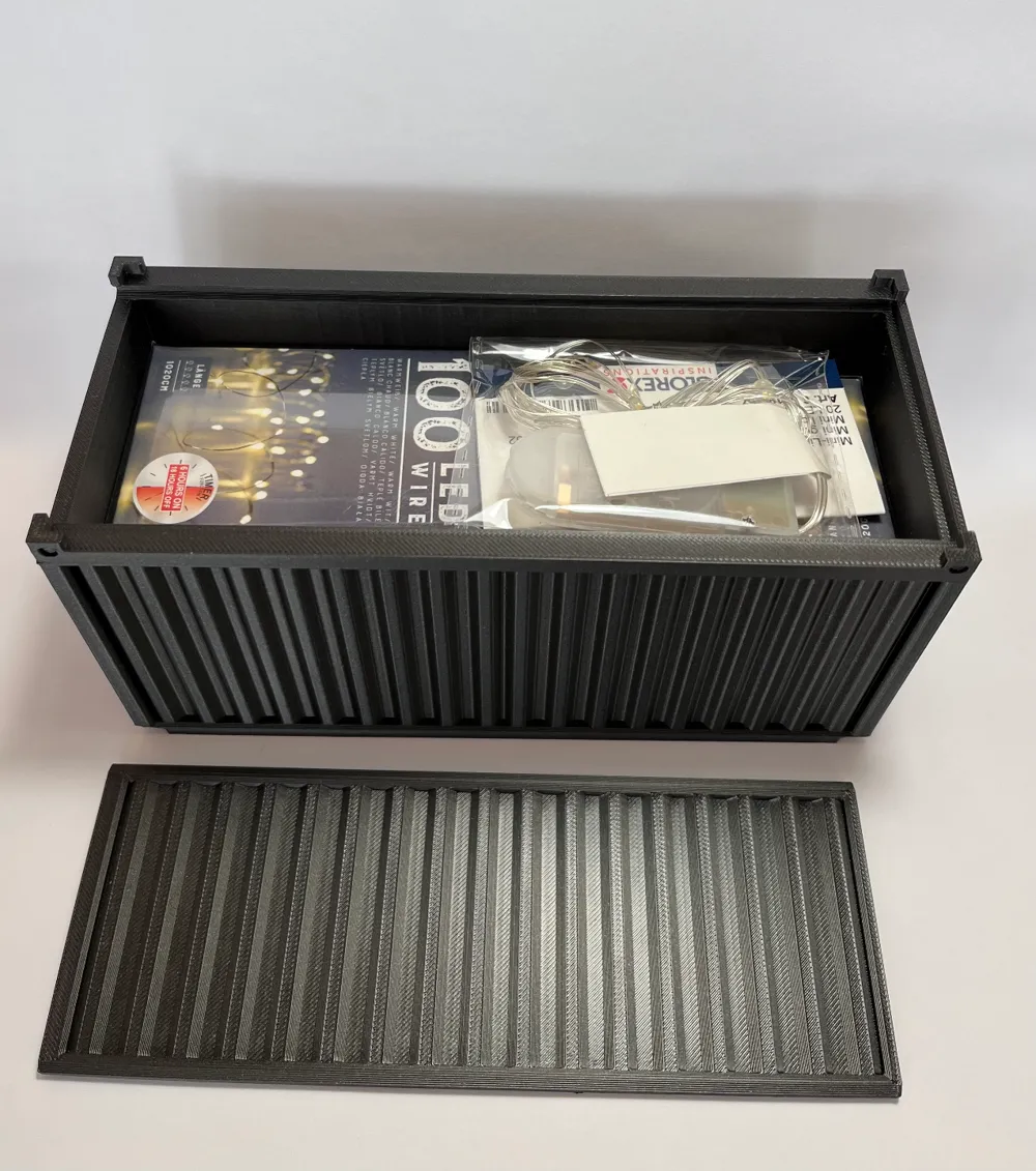 shippingcontainer with a sliding cover - Free 3D Print Model - MakerWorld