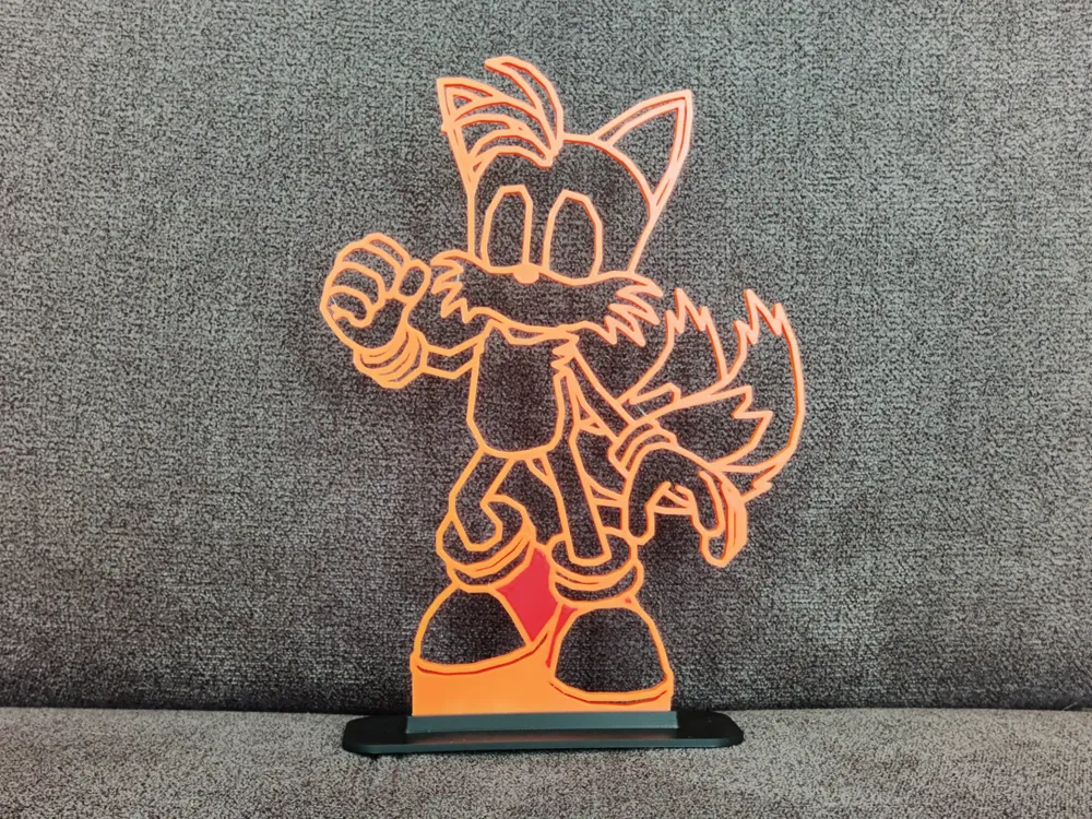 Tails Line Art by EclipseJTB MakerWorld: Download Free 3D Models