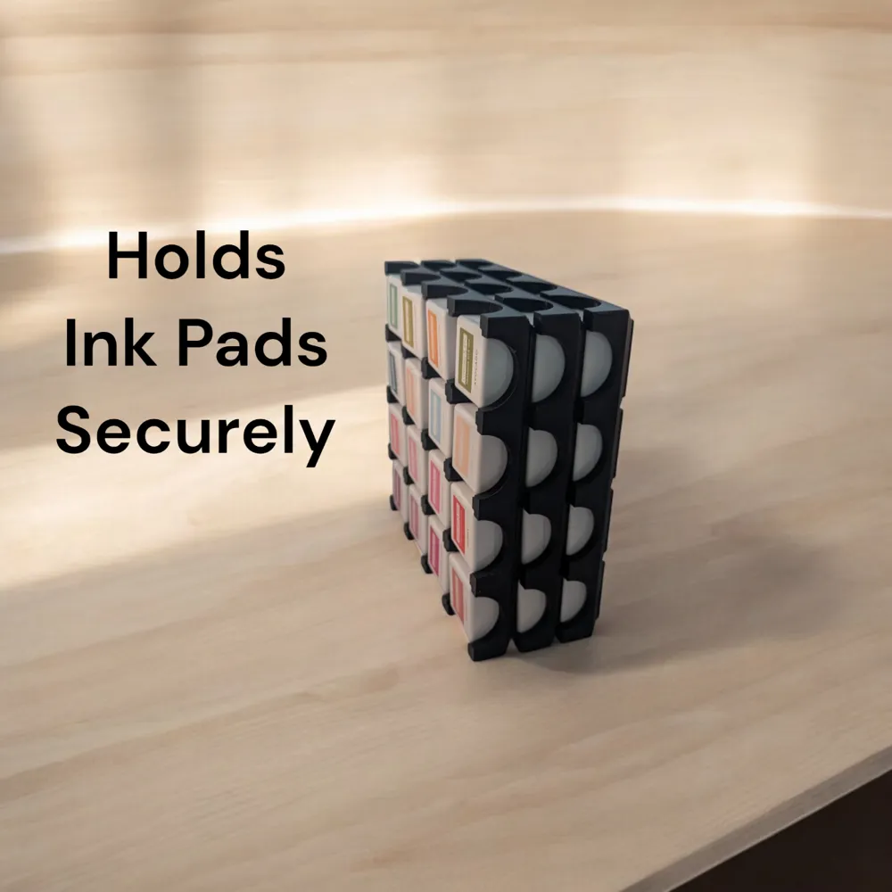 Mini Cube Ink Pad stackable Caddy by npeshman - MakerWorld
