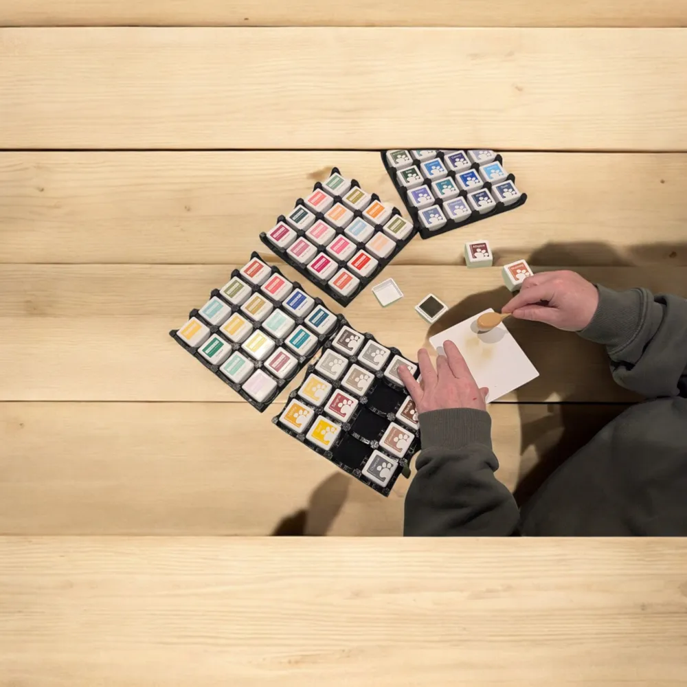 Mini Cube Ink Pad stackable Caddy by npeshman - MakerWorld