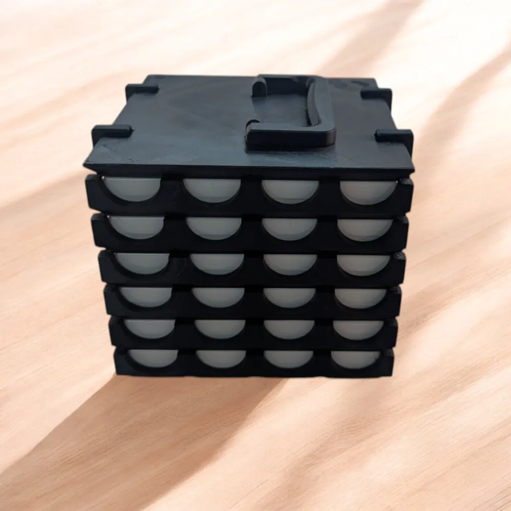 Mini Cube Ink Pad stackable Caddy by npeshman - MakerWorld