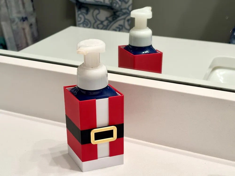 Santa Suit Sleeve for Hand Soap Dispensers - Free 3D Print Model ...