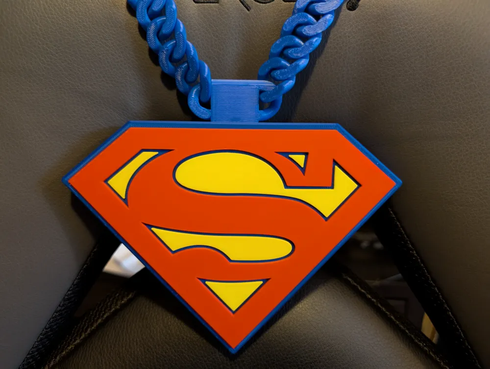 Superman Oversized Pendant and Chain by MFDesigns3D MakerWorld ...