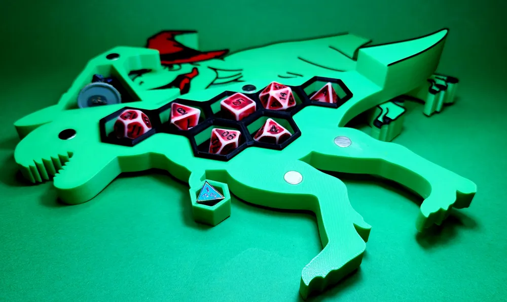 Arcane T-Rex Dinosaur Tabletop Role-Playing Game Dice Box by FletchForm ...