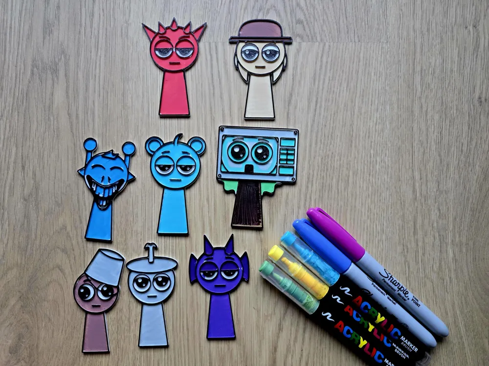 Sprunki Pack 2 DIY Coloring Fun Gift Craft Game by Merilno3D MakerWorld ...