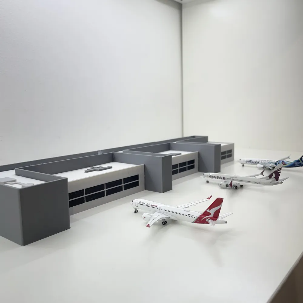 1:400 Model Aircraft Airport Terminal - Free 3D Print Model - MakerWorld