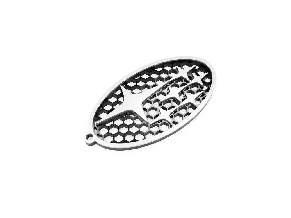 Subaru logo honeycomb keychain - Free 3D Print Model - MakerWorld