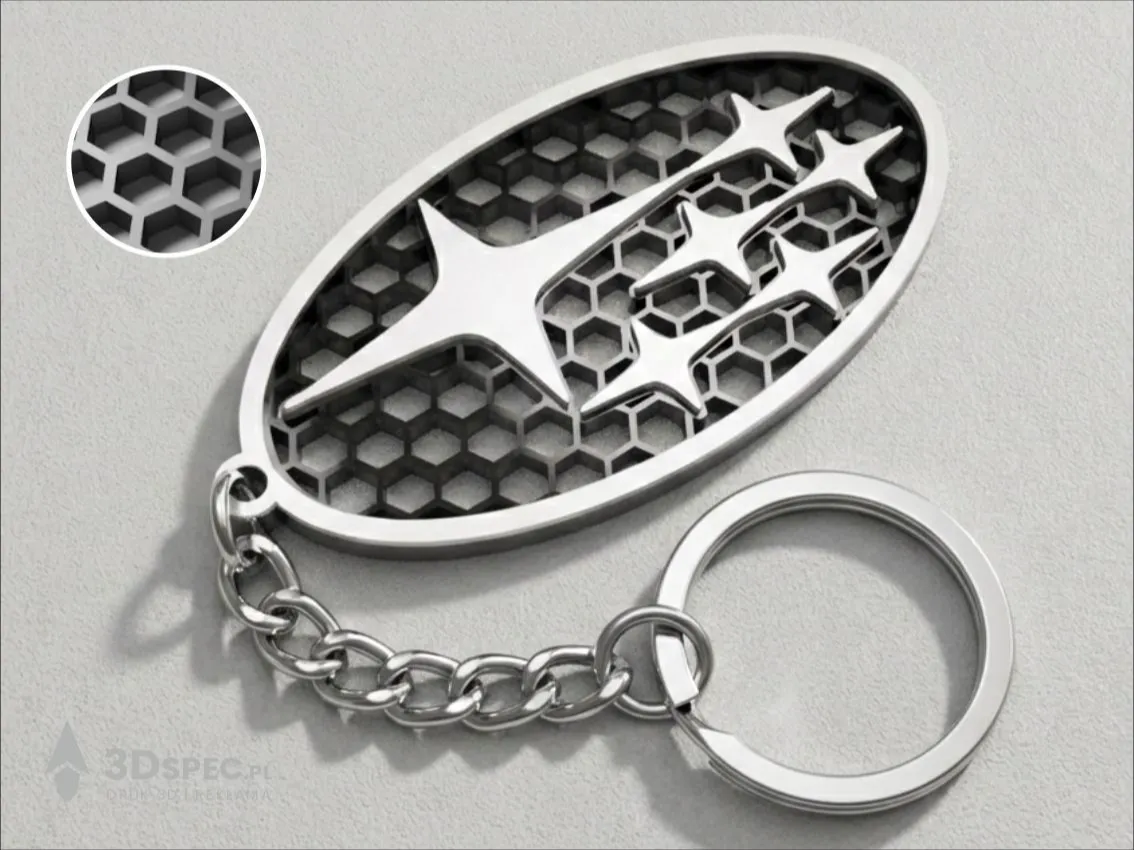 Subaru logo honeycomb keychain - Free 3D Print Model - MakerWorld