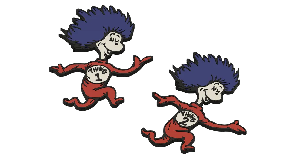 Thing 1 and Thing 2 Collection by Kelzan MakerWorld: Download Free 3D ...