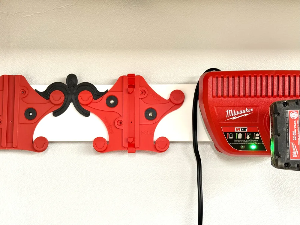 Milwaukee M12 Charger Mount - Universal / Skadis - Free 3D Print Model ...
