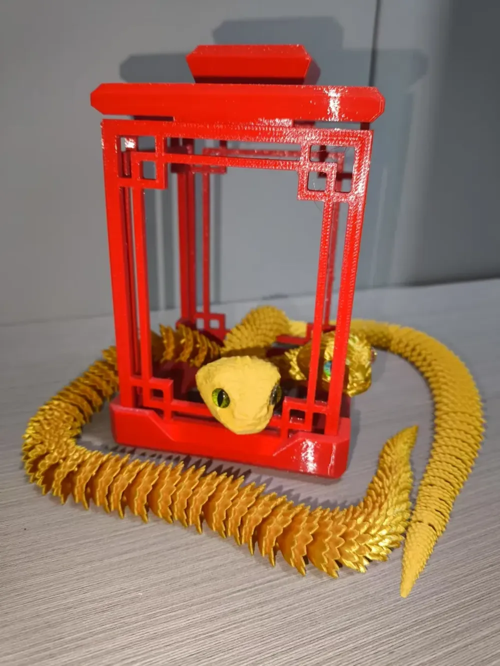 Golden Python (Cute Snake) by 小鸡创意工坊3DMakerWorld: Download Free 3D Models
