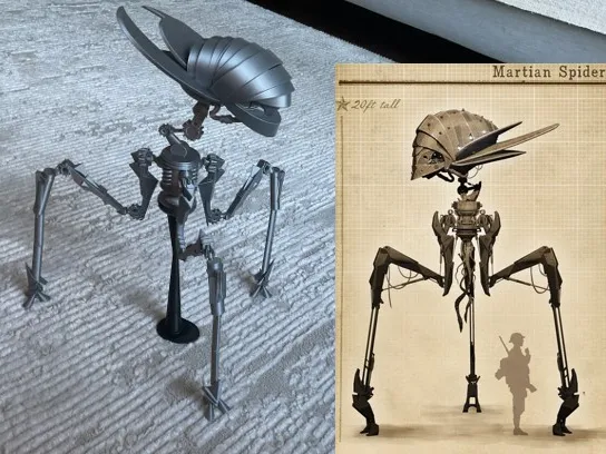 Articulated Martian Spider - The Great Martian War - Free 3D Print ...