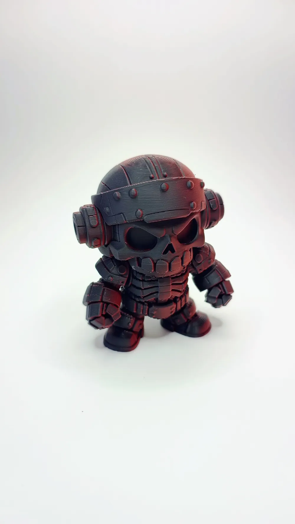 Mecha Skull Chibi Warrior - Free 3D Print Model - MakerWorld