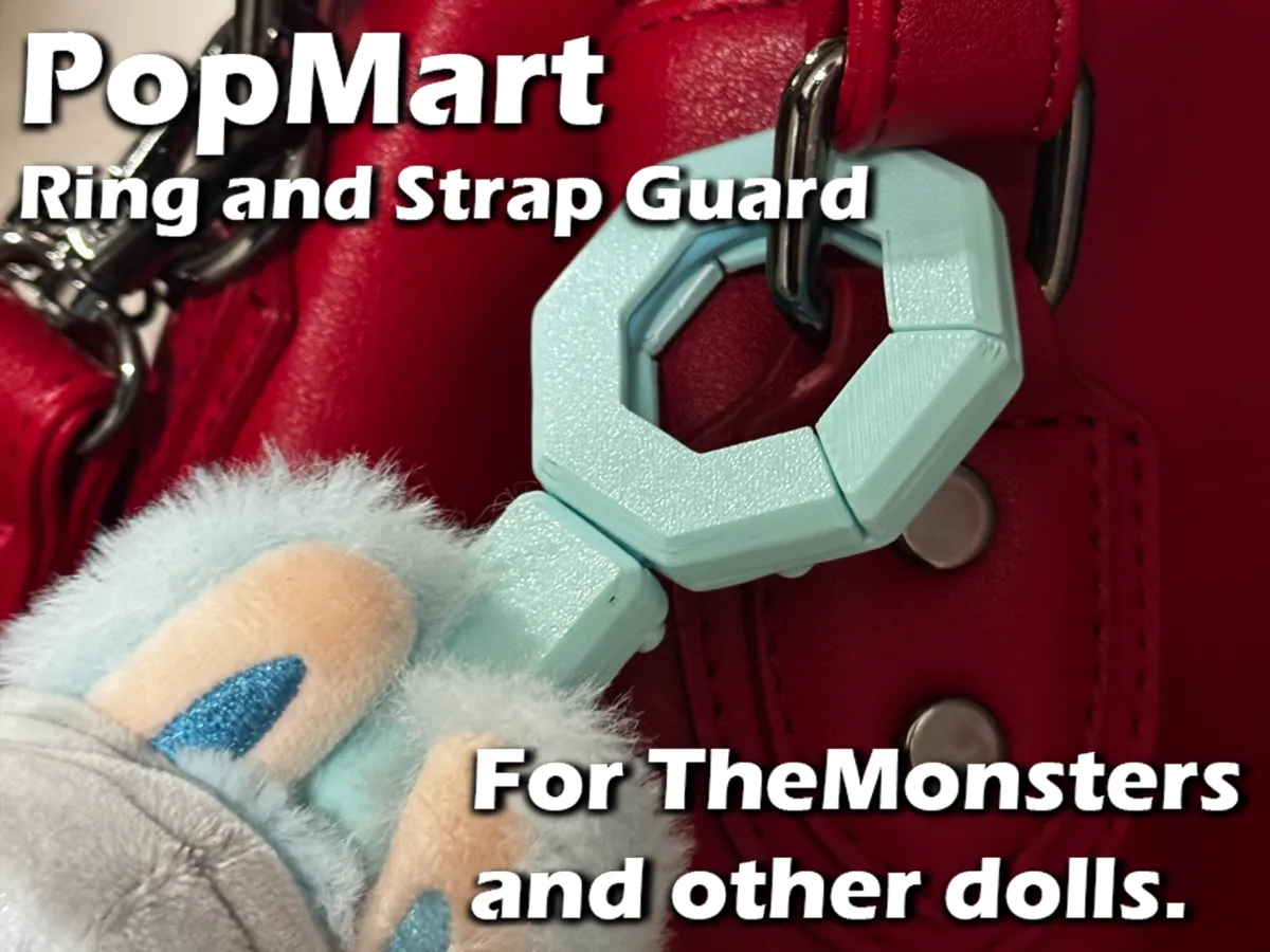 La Bubu / Ring and Strap Guard for PopMart Dolls - Free 3D Print Model ...