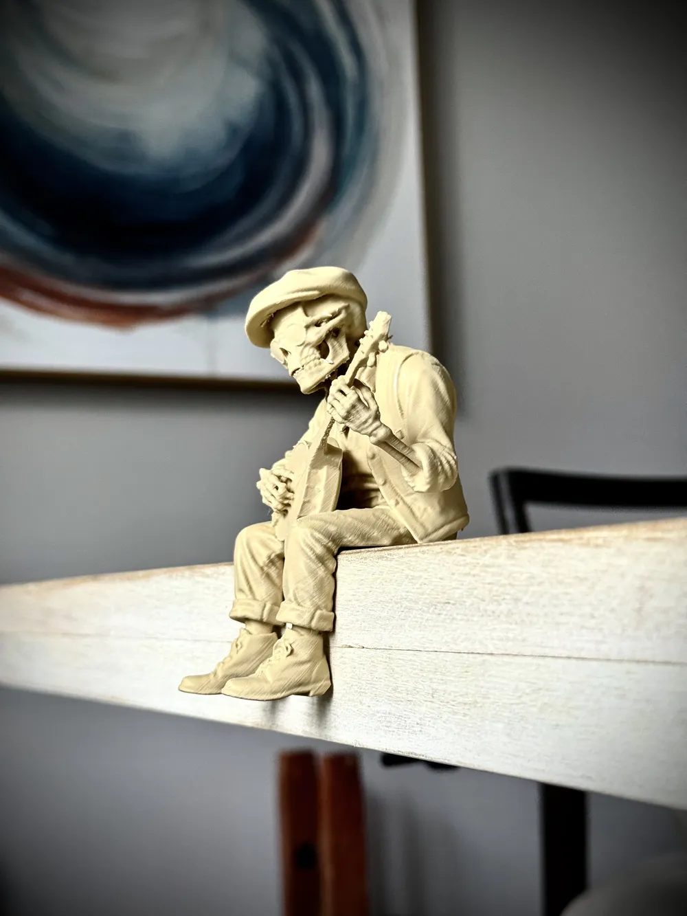 Ledge SkulZ - Edge Sitting Banjo Player Skull! - Free 3D Print Model ...