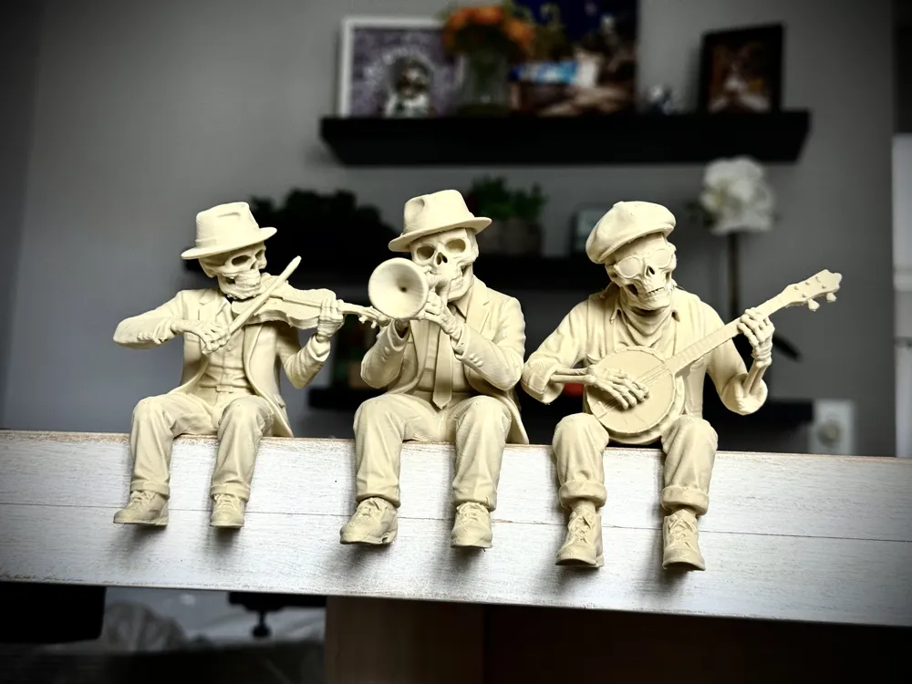 Ledge SkulZ - Edge Sitting Banjo Player Skull! - Free 3D Print Model ...