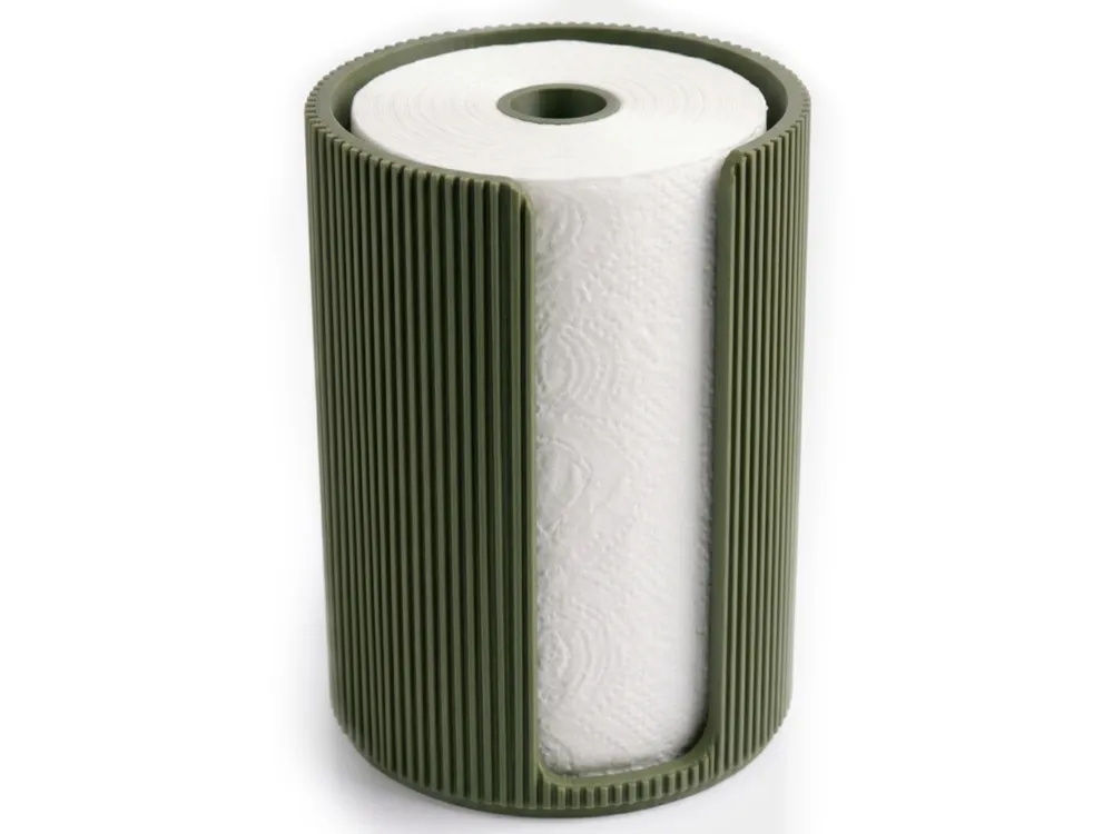 Ribbed Kitchen / Paper Towel Holder - Free 3D Print Model - MakerWorld