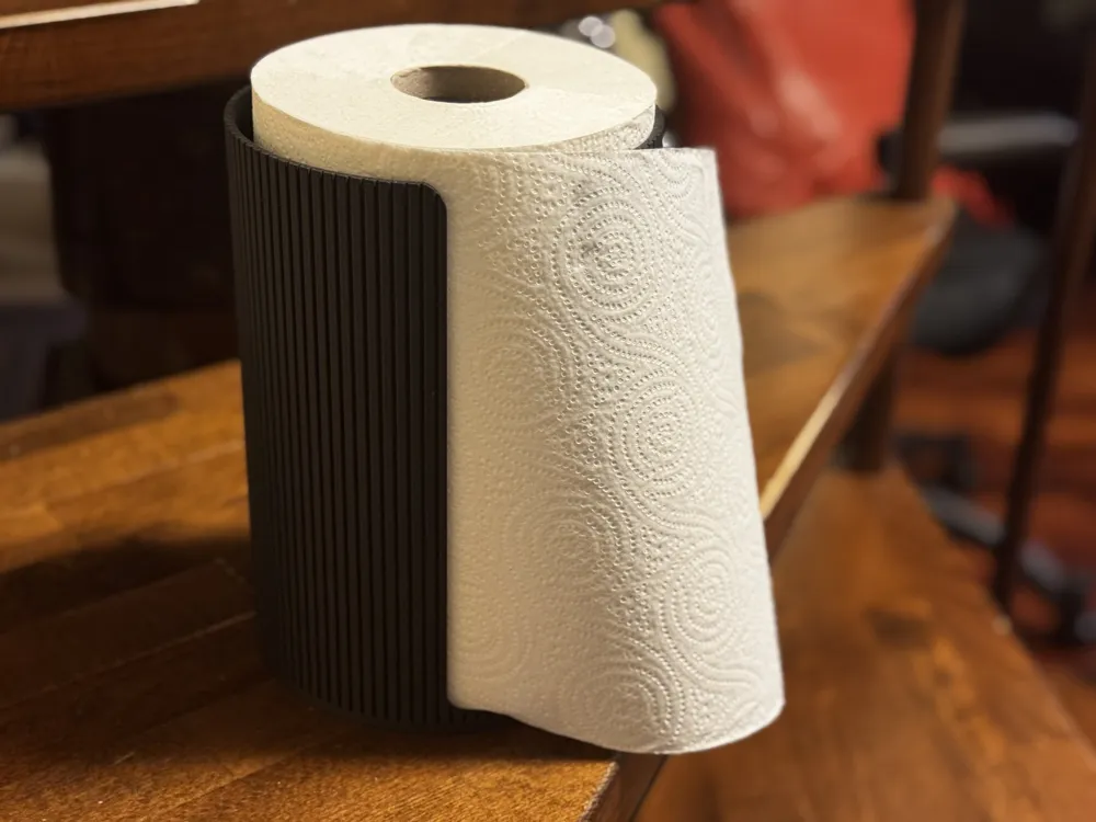 Ribbed Kitchen / Paper Towel Holder - Free 3D Print Model - MakerWorld