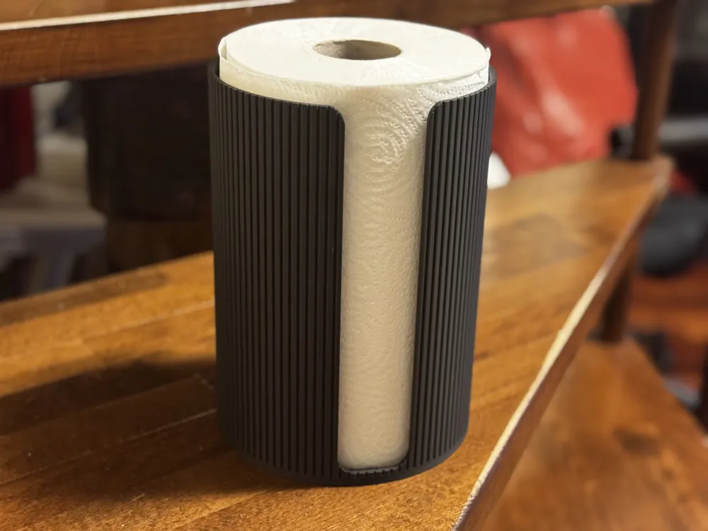 Ribbed Kitchen / Paper Towel Holder - Free 3D Print Model - MakerWorld
