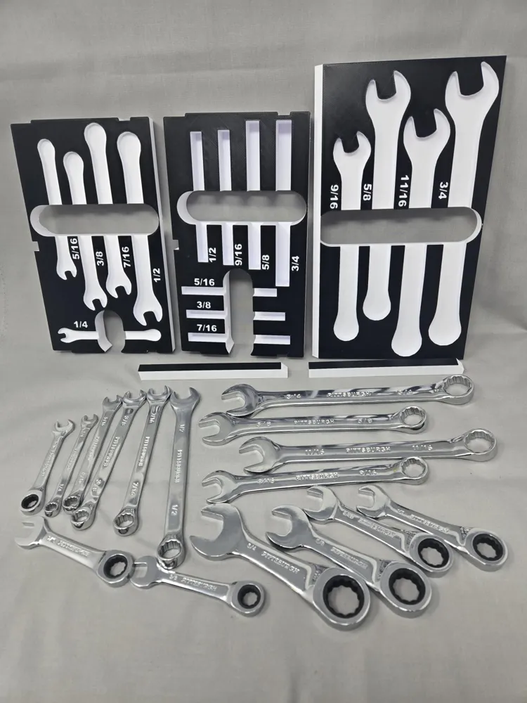 Harbor Freight Mini Toolbox SAE Set Inserts - Free 3D Print Model ...