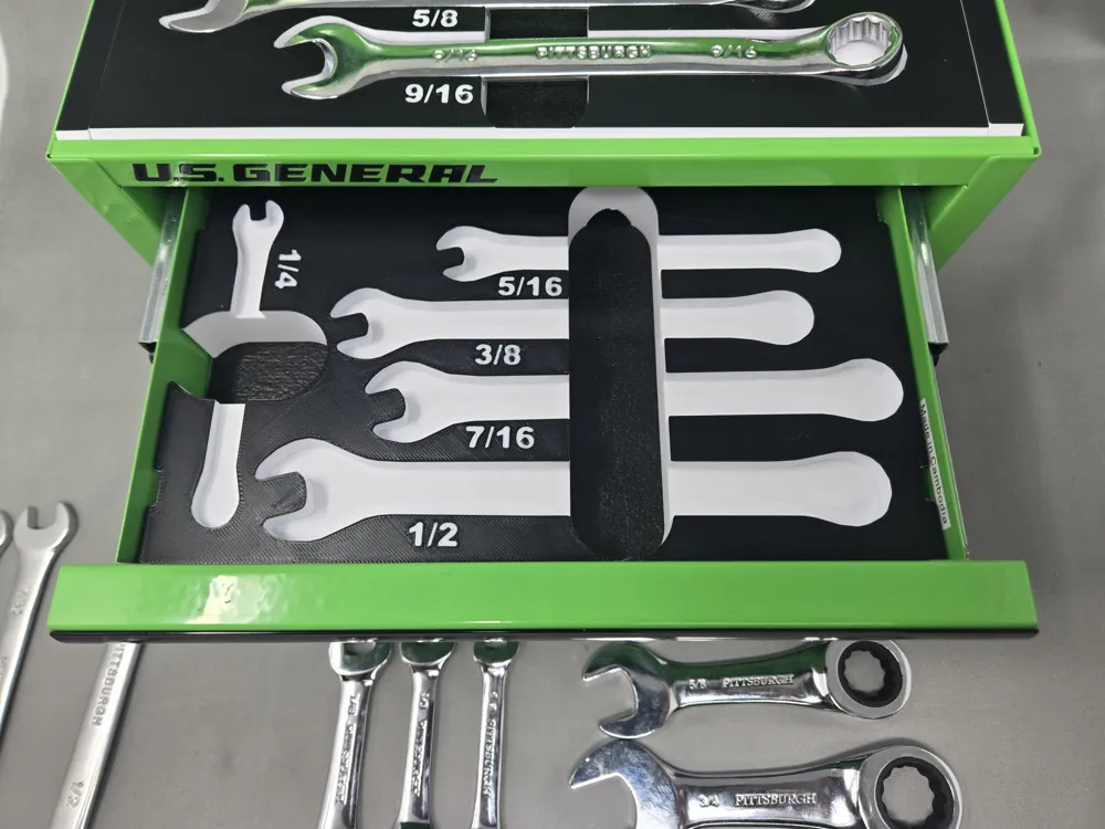 Harbor Freight Mini Toolbox SAE Set Inserts - Free 3D Print Model ...