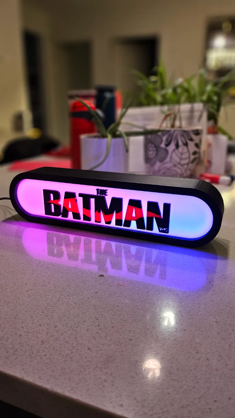 The Batman Led Lightbox by Tommy Gun - MakerWorld