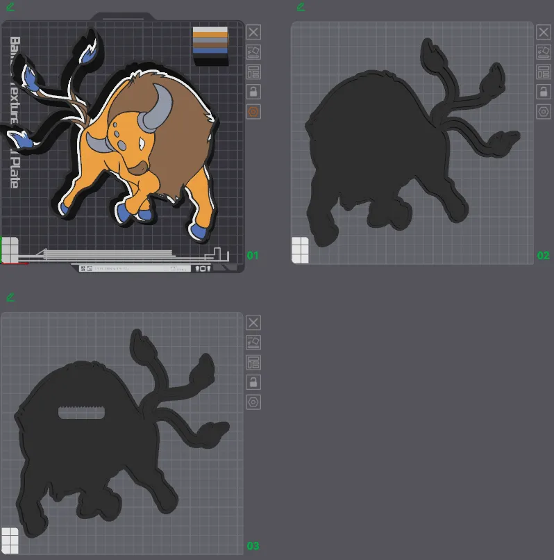 Pokemon - 0128 Tauros LED Lamp by BeeTee 3D - MakerWorld