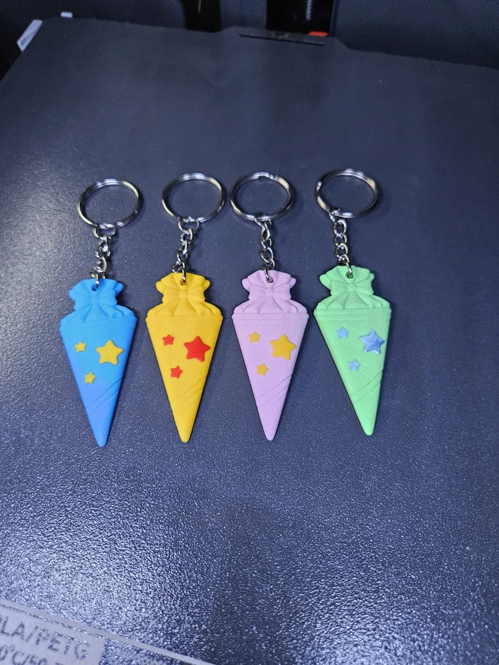 Colorful School Cone Keychains - Free 3D Print Model - MakerWorld