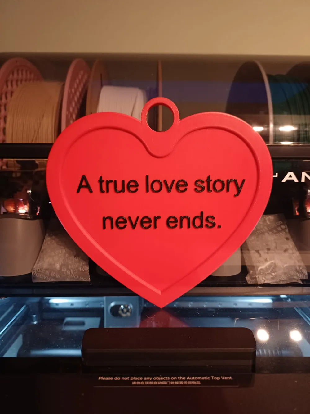 A True Love Story Never Ends” – Timeless Heart Tag - Free 3D Print ...