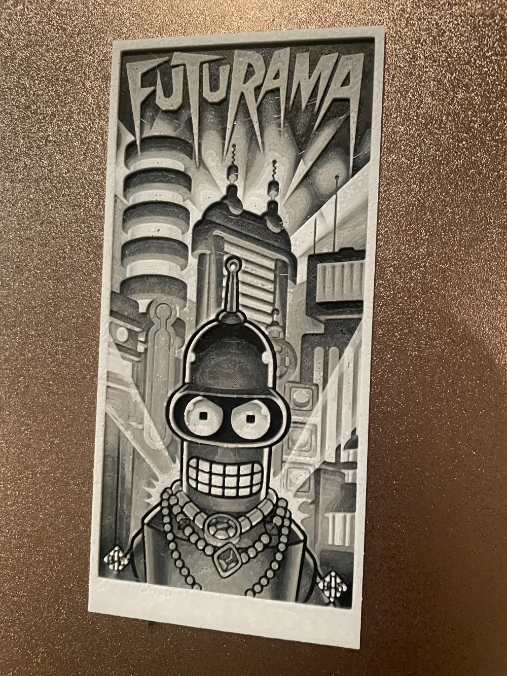 Bender / Futurama / Bookmark / Wall Art / 2d art by 3D Prints This Week ...