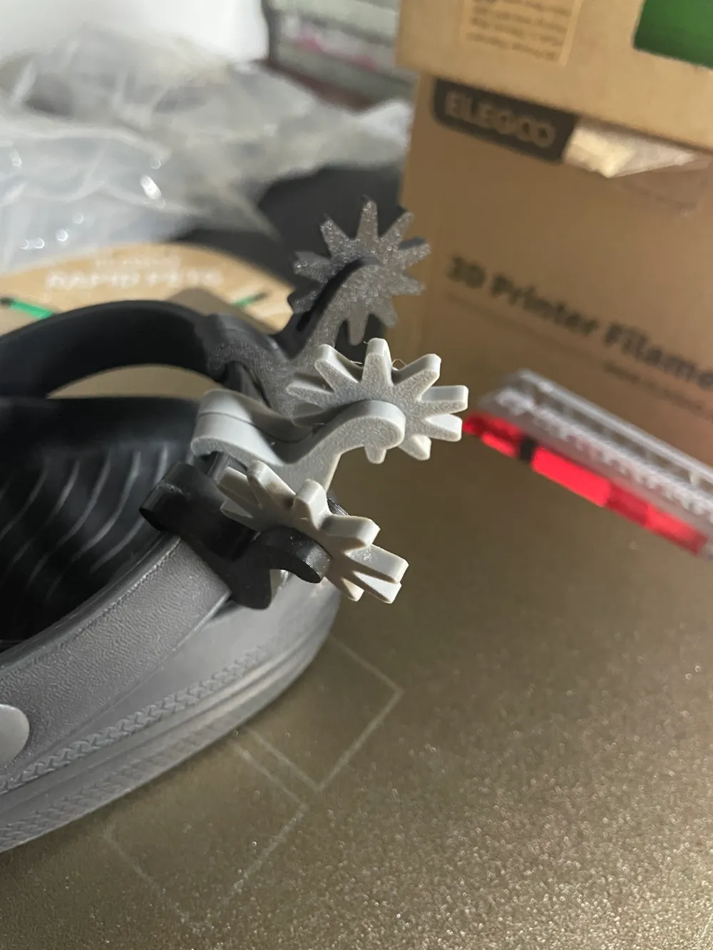 Spinning Spur Croc Charm - Free 3D Print Model - MakerWorld