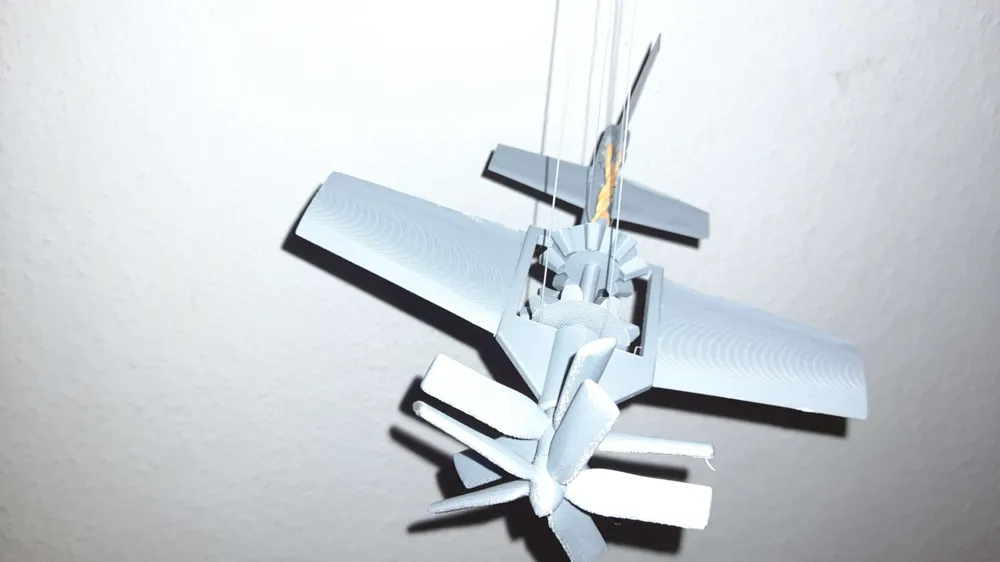 Rubber band Plane - Contra-Rotating propellers! by Thunder_M1 - MakerWorld